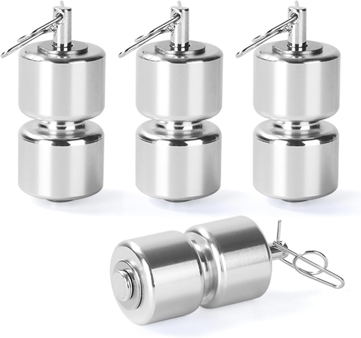 Amazon.com: 4Pcs Aluminum Alloy Rollers Pins Washers Rings Silvery with ...