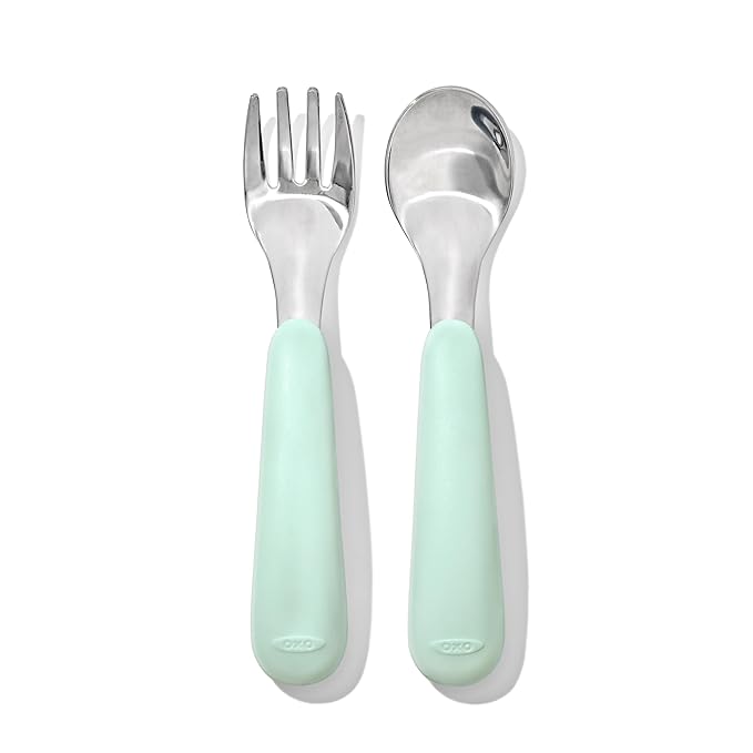 Amazon.com: OXO Tot Fork and Spoon Set - Opal : Baby