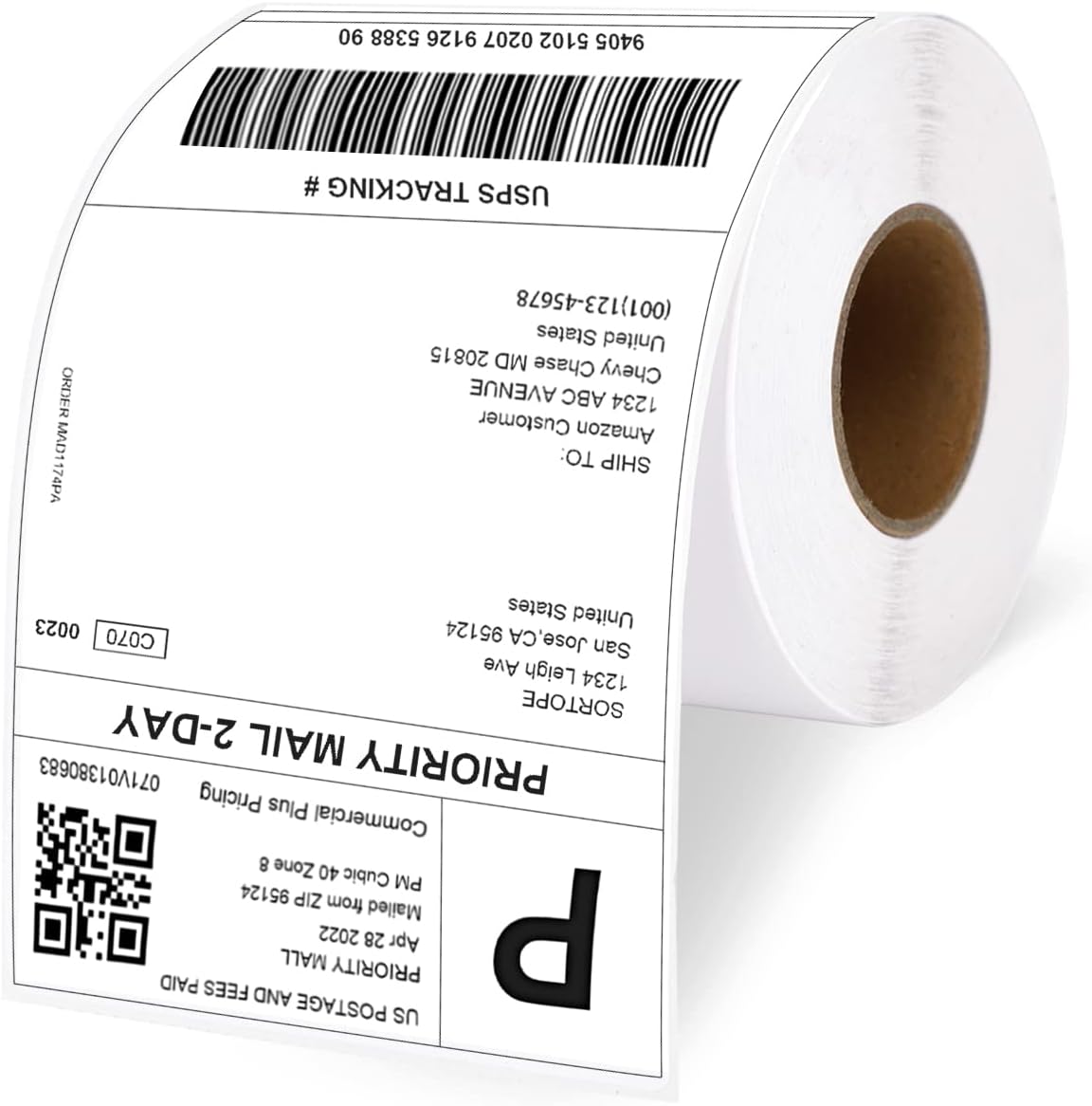 Amazon.com : Razuvo 4"x6" Direct Thermal Shipping Labels, 500 Shipping ...