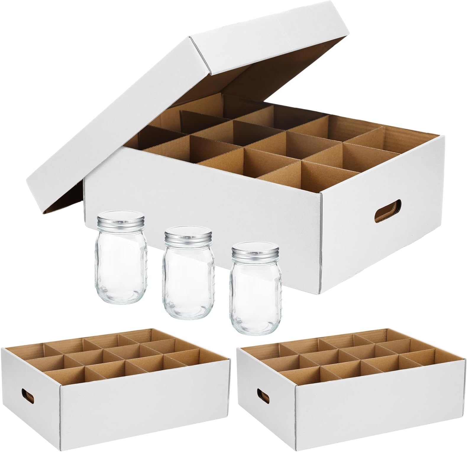 Amazon.com: JAK Industrial Mason Jar Storage Box/Quart Jar Container (6 ...