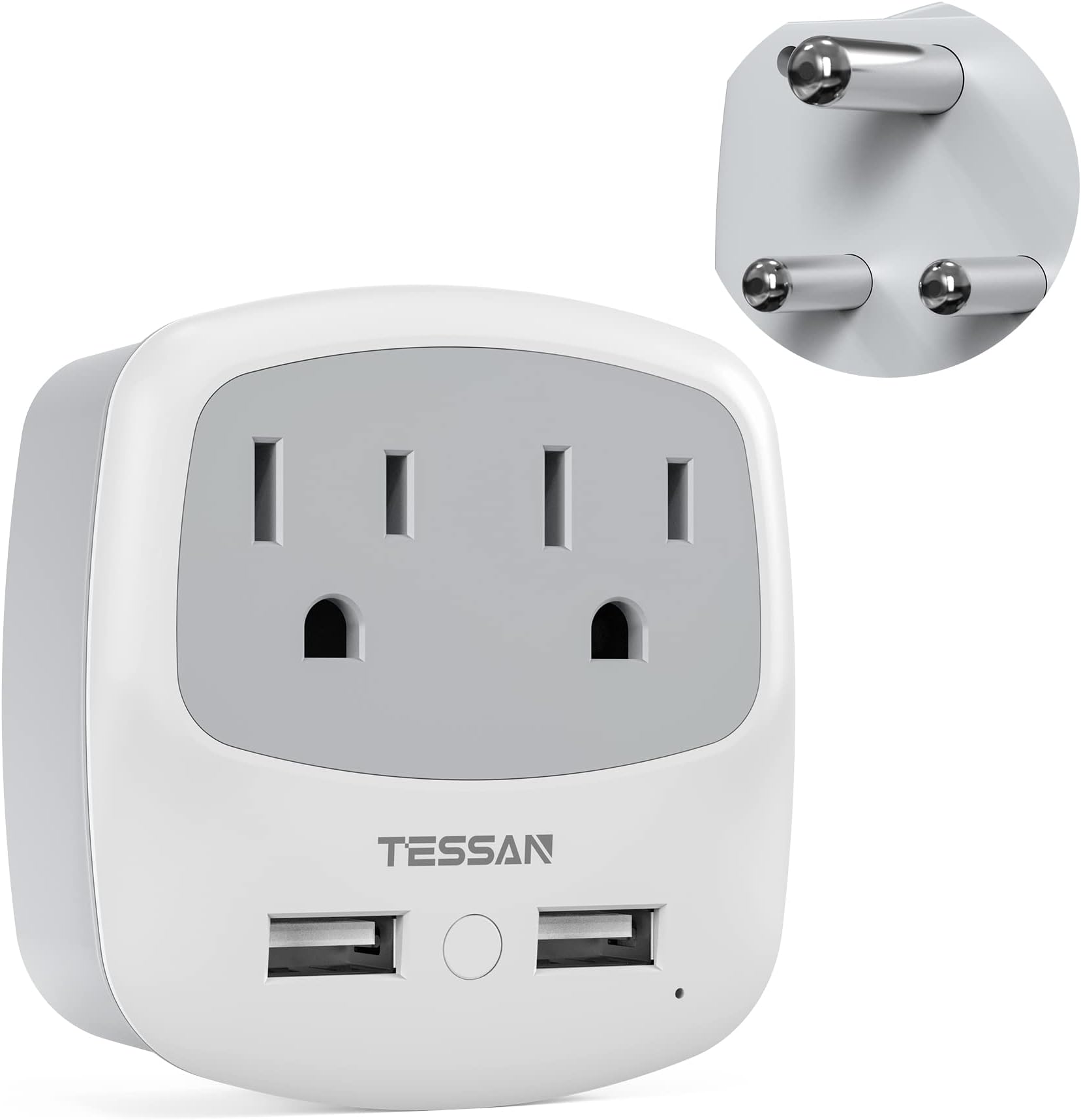 Amazon.com: South Africa, Botswana, Namibia Power Plug Adapter with 2 ...