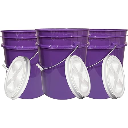 Amazon.com: House Naturals 5 Gallon Pink Food Grade Plastic storage ...