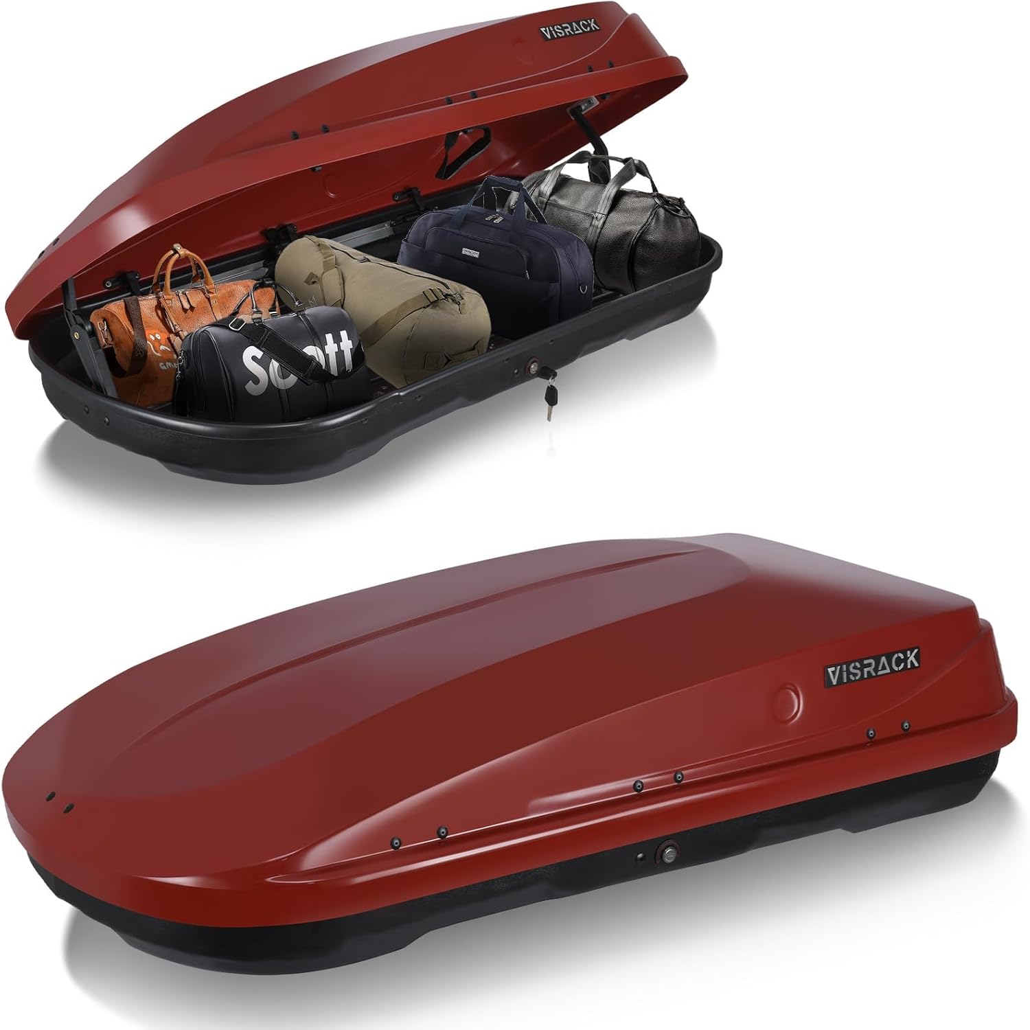 Amazon.com: Heavy-Duty Rooftop Cargo Box, Weather-Resistant Hard-Shell ...