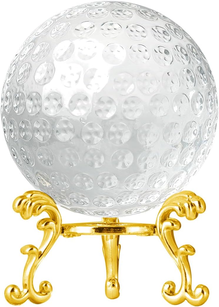 Amazon.com: LONGWIN 60mm(2.4inch) Crystal Golf Ball Paperweight Solid ...