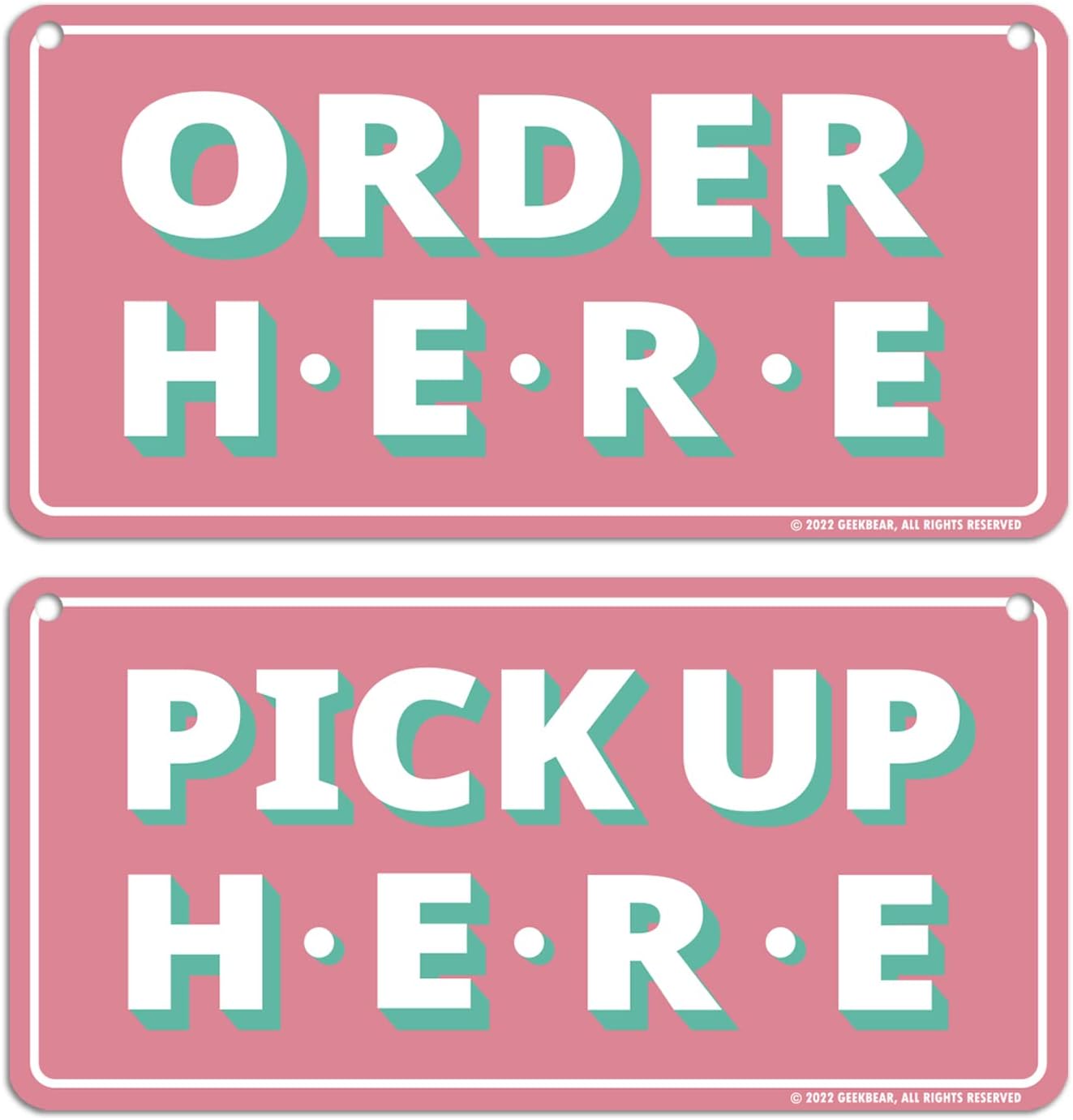 Amazon.com : Order Here & Pick Up Here - Notice Sign Vinyl Decal Label ...