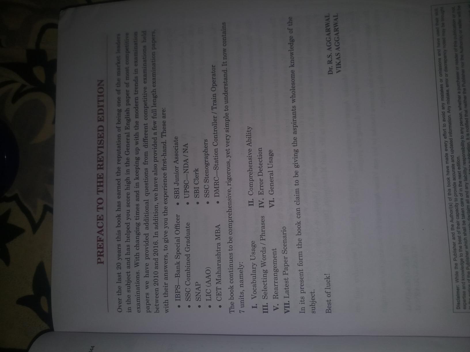 Objective General English by R.S. Aggarwal (Old Edition) : R S Aggarwal ...