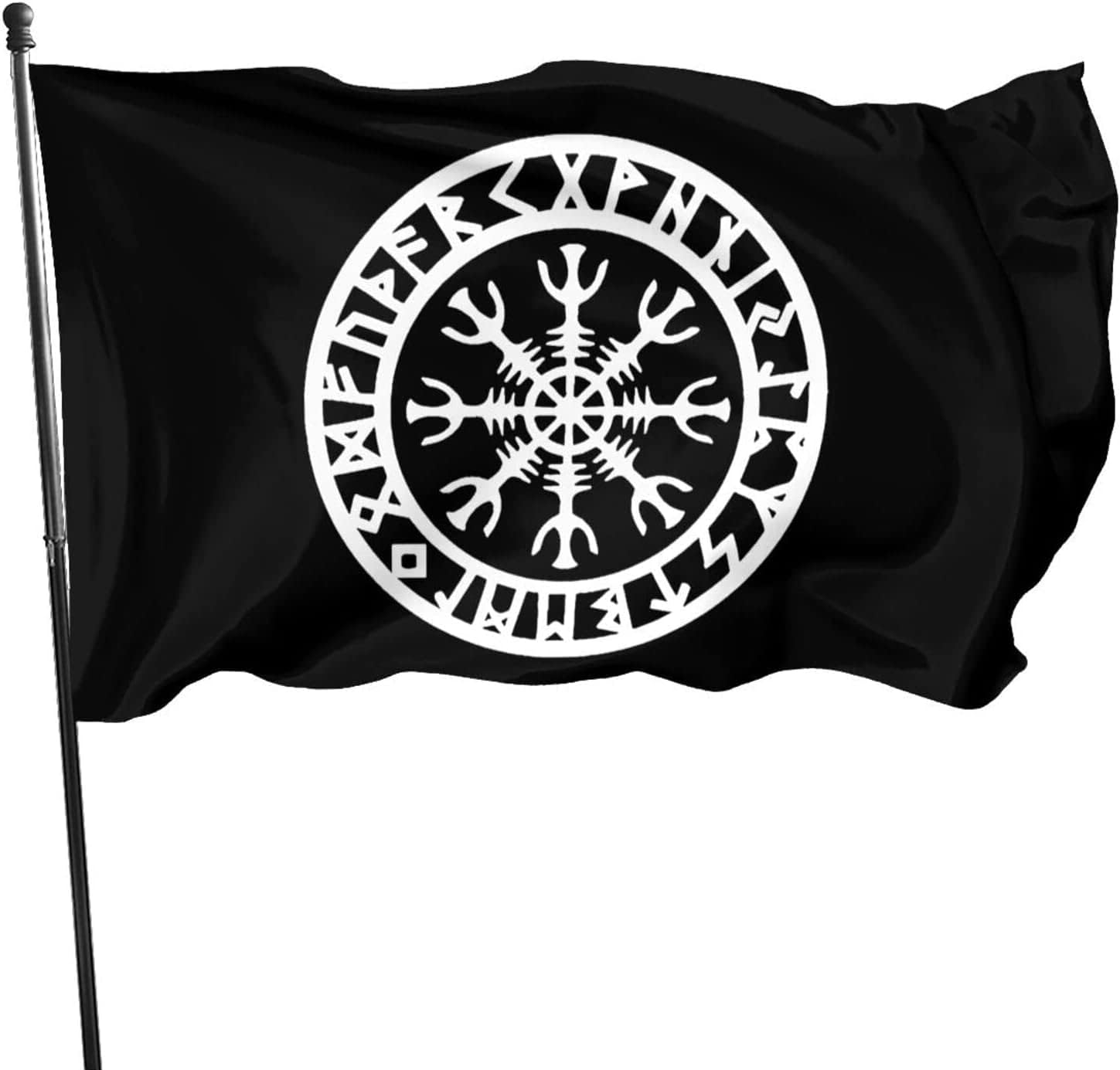 Amazon.com : Vikings Helm of Awe Rune Protection Norse Garden Flag ...