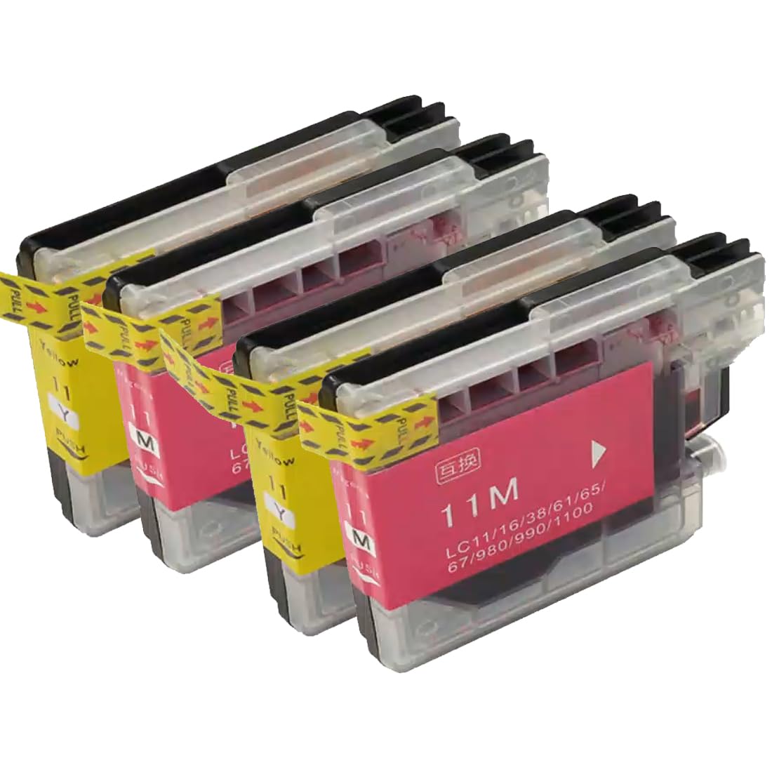 Amazon.co.jp: 【埼京企画】ブラザー用 LC11(2M/2Y) 4本セット 染料 互換インクカートリッジ (LC11 LC11M ...