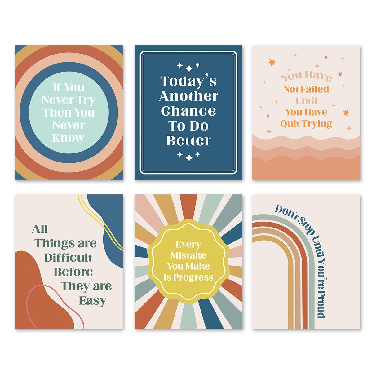 Amazon.com: YIMEHDAN Motivational Growth Mindset Wall Art Print ...