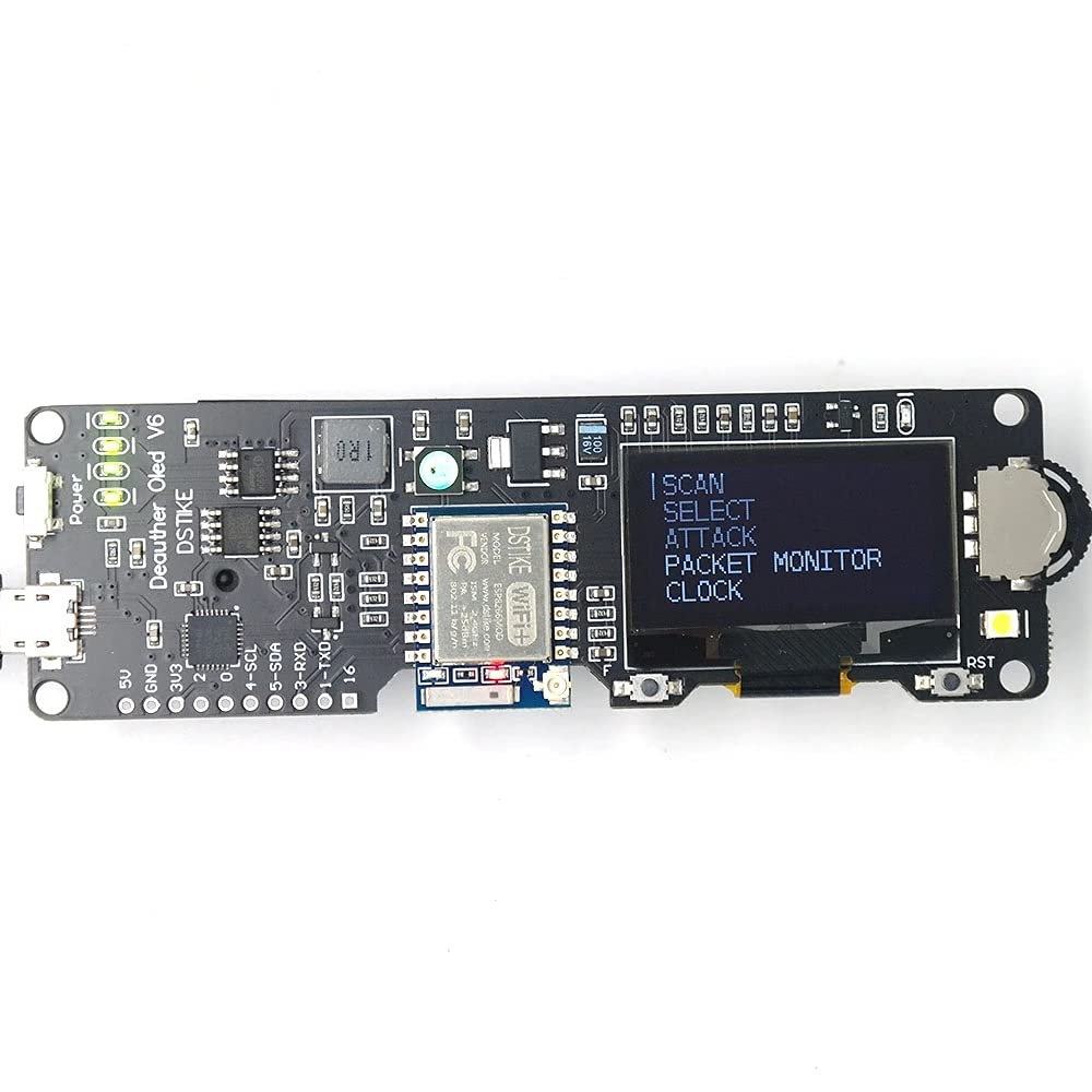 Buy AURSINC ESP8266 Development Board DSTIKE WiFi Deauther OLED V6 with Battery Charging System ...