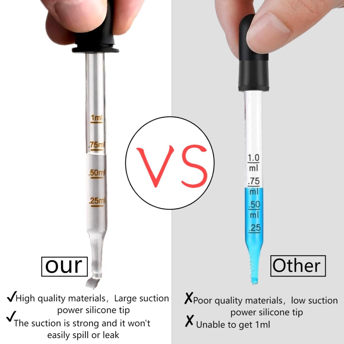 Snapklik.com : 6 Pack Dark Black Short Pipette Dropper, Ear And Eye ...