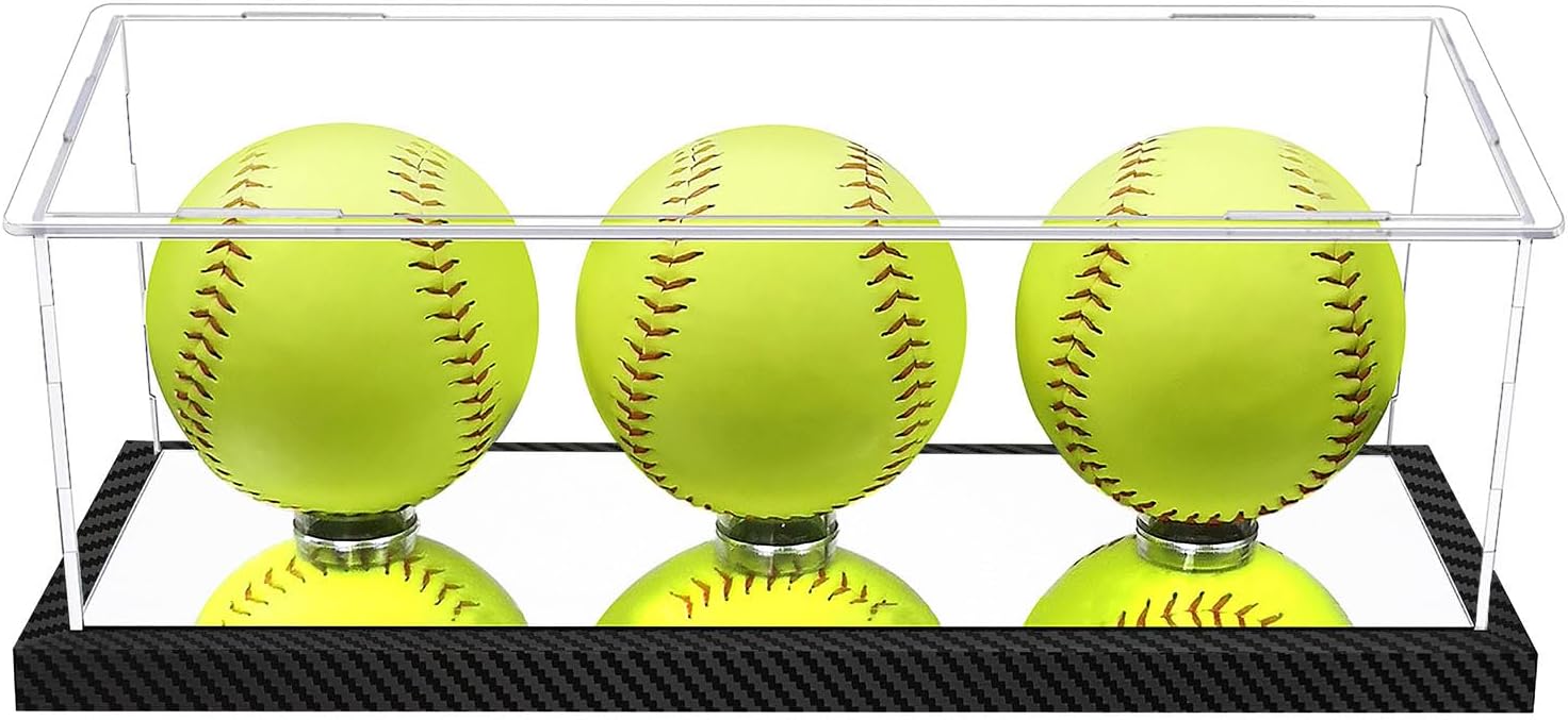 Amazon.com: Softball Display Case for 4 Pack in one,Acrylic Baseball ...