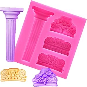 Amazon.com: Fondant Mould 2 Pieces Vintage European Roman Column ...
