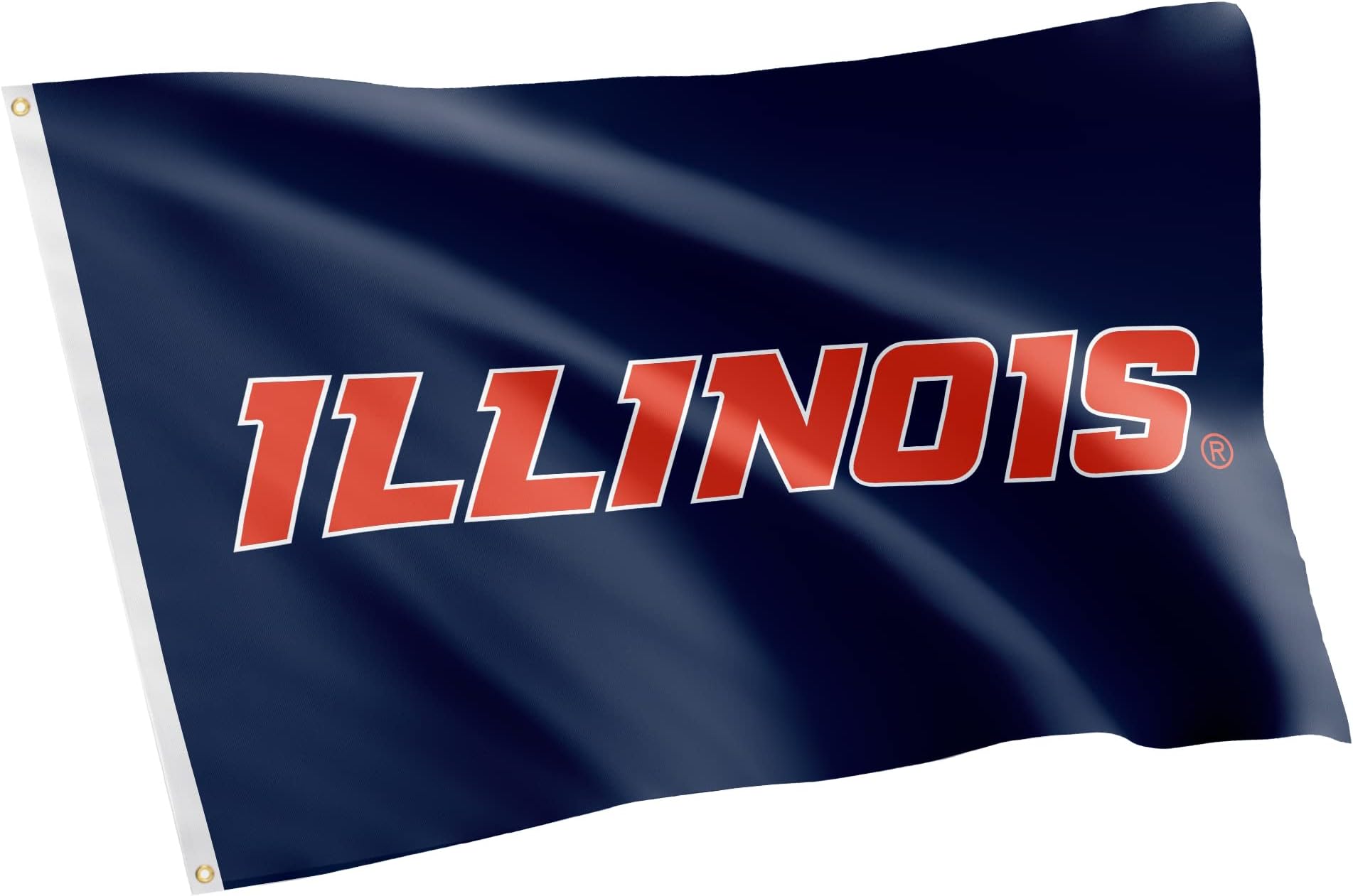 Amazon.com : Illinois Fighting Illini Blue Double Sided Flag : Sports ...
