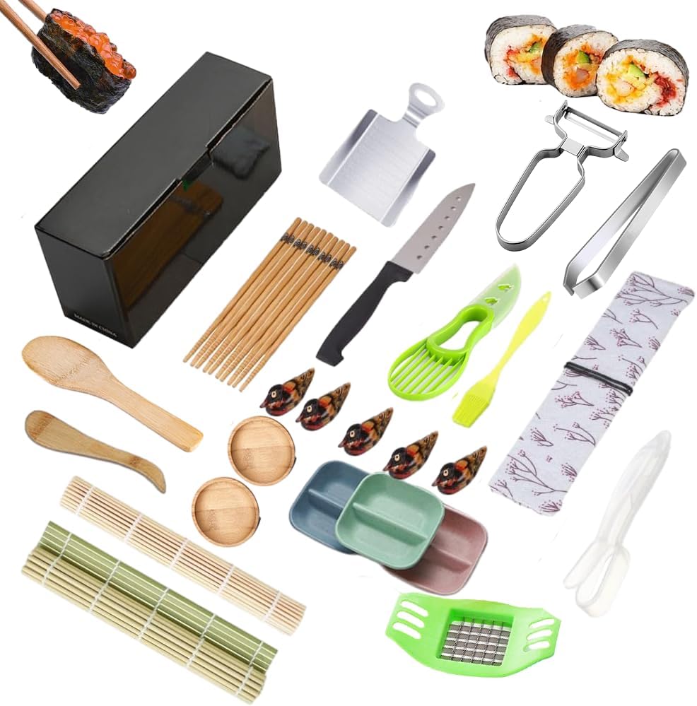 Aya Sushi Maker 3 - Kit Sushi Maker Komplett mit Sushi Messer - Sushi ...