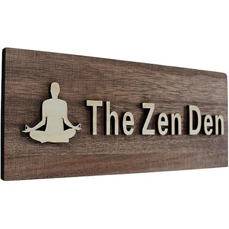 Amazon.com : CIVOTIL The Zen Den Sign, Lotus Yoga Sign Tin Hanging Wall ...