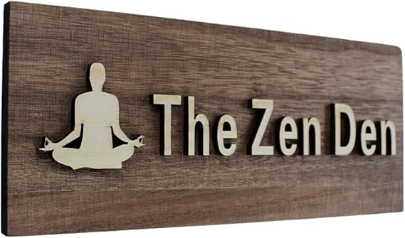 Amazon.com: FIREFLYWEB The Zen Den signs Room Decor Meditation in ...