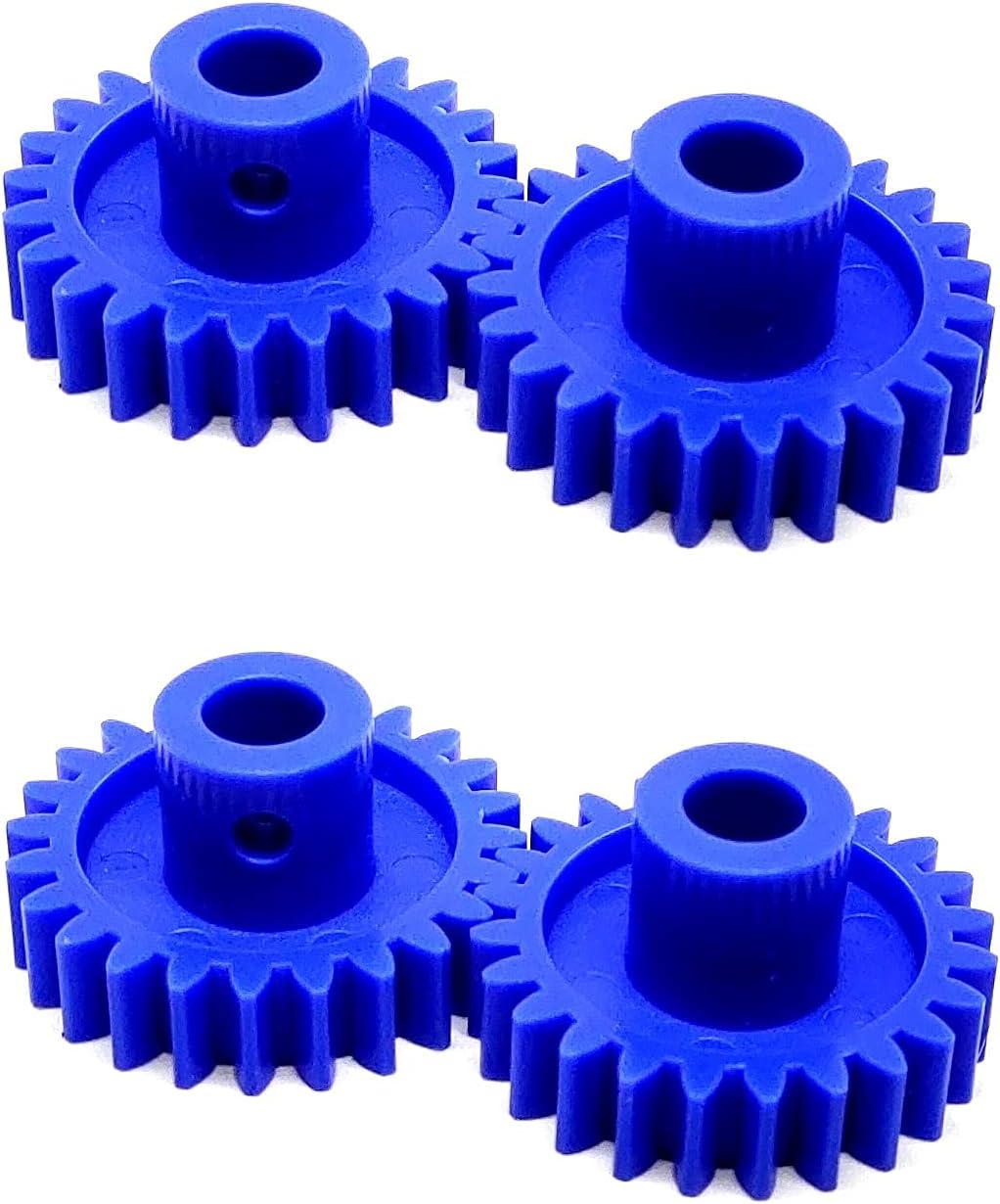 INVENTO 4pcs Plastic Spur gear 24 Teeth 27mm dia, 6.5mm Width, 6mm hole ...