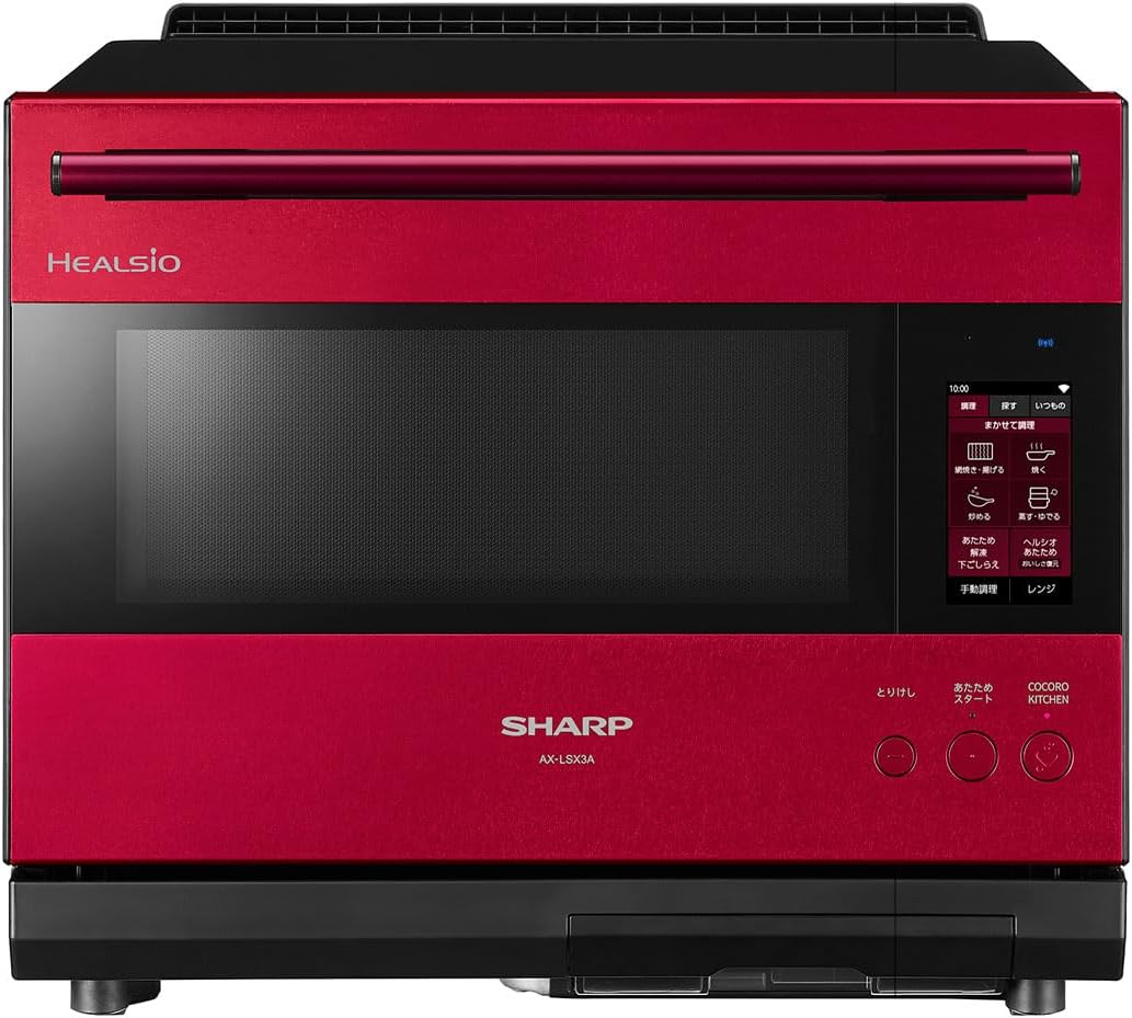 Amazon | シャープ ヘルシオ グリエ トースター レッド AX-H2-R | シャープ(SHARP) | ポップアップトースター