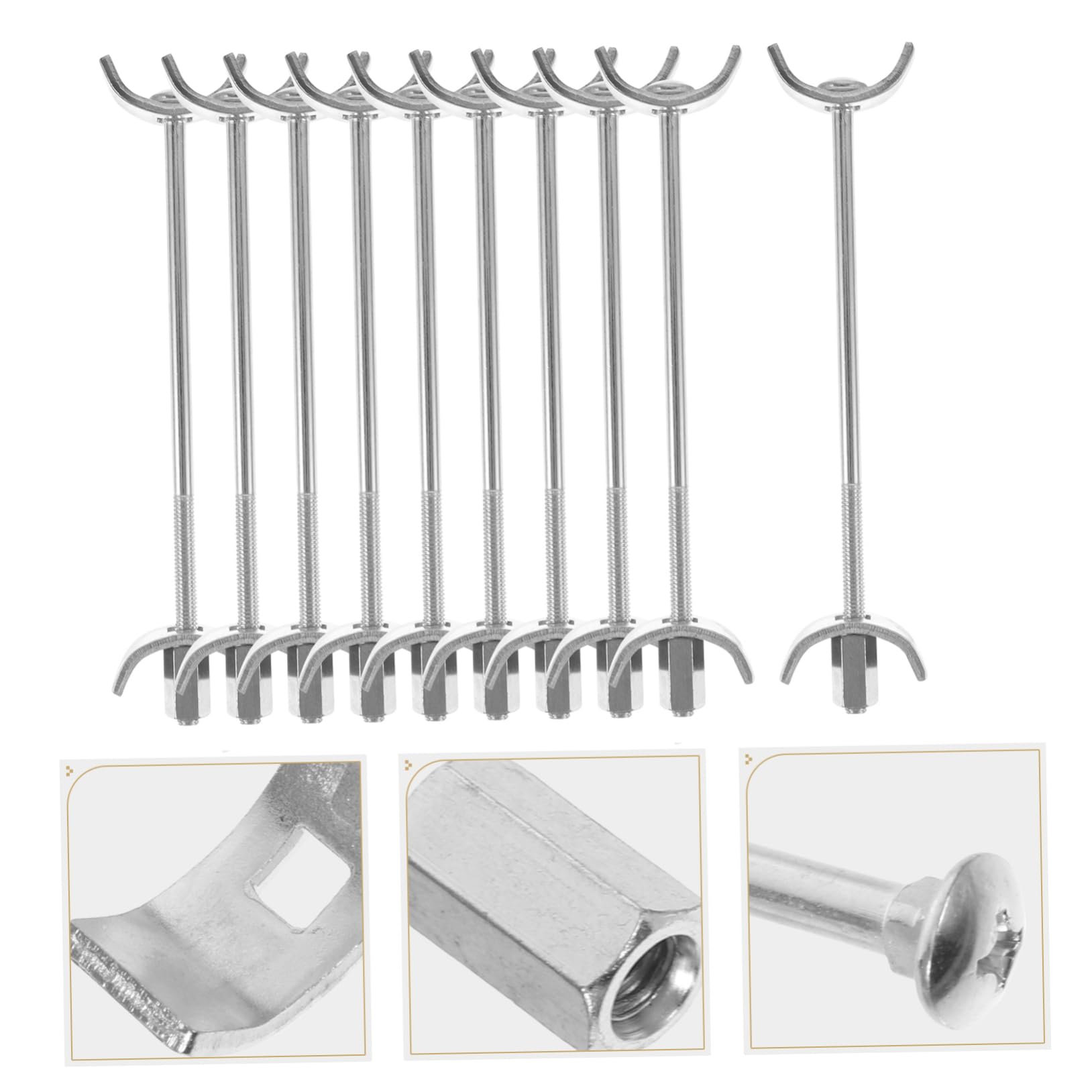Snapklik.com : 10 Pcs Countertop Benchtop Joint Connector Thread Bolt ...