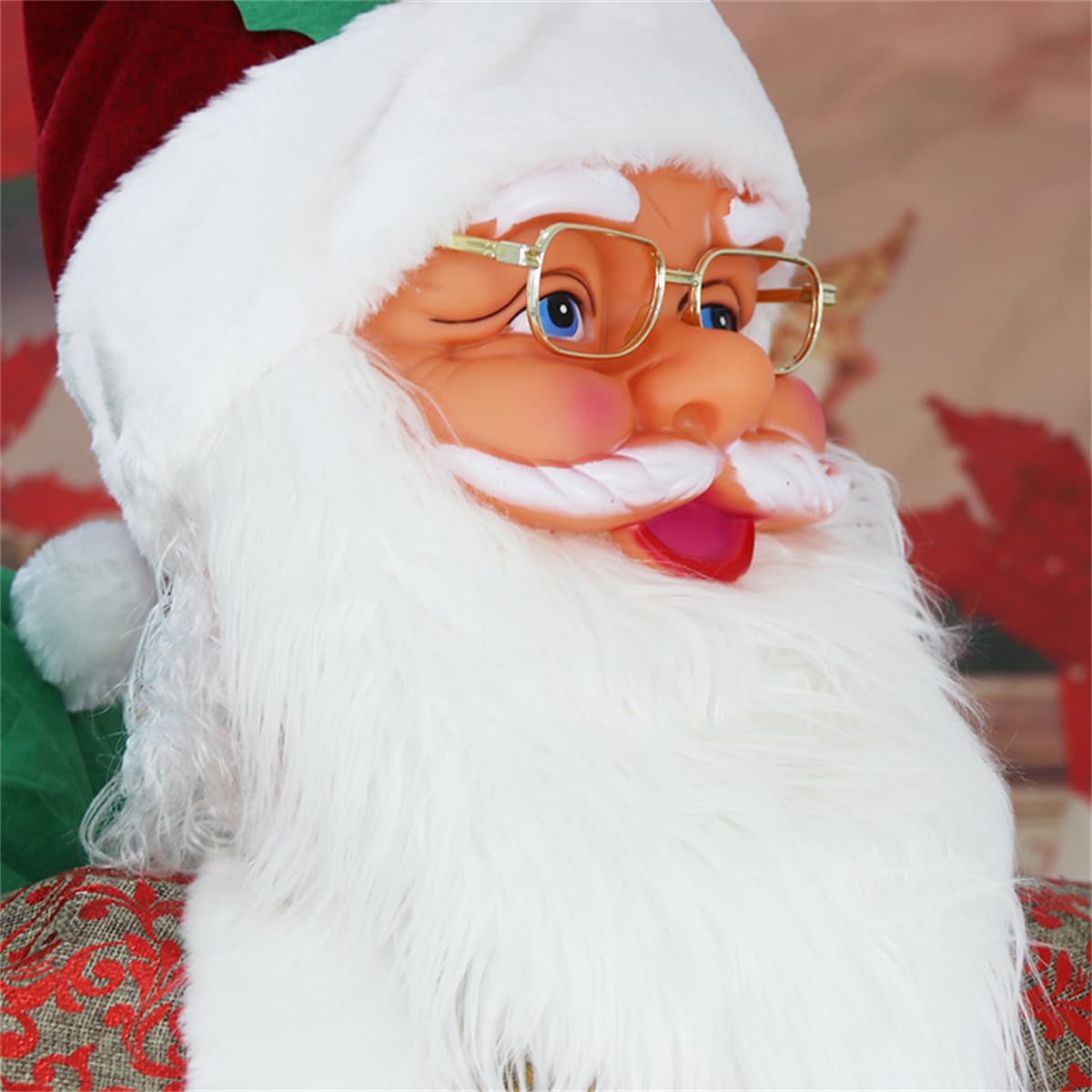 Life Size Animated Santa Claus Statue Jolly Santa Claus Christmas Life