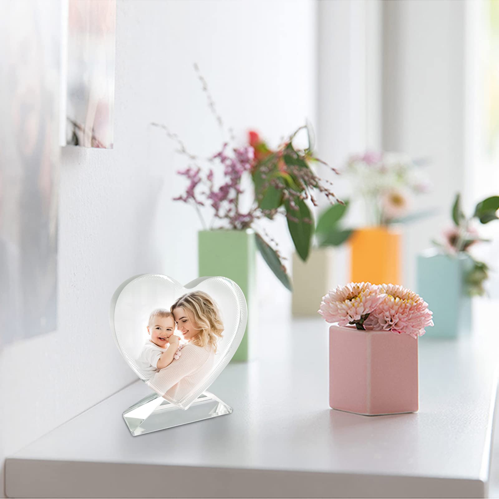 Snapklik.com : 2 Pack Sublimation Crystal Blanks Sublimation Heart ...
