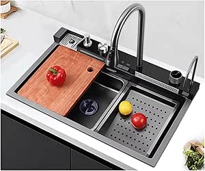 Amazon.co.jp: Sink Sink Recessed Kitchen Sink, 304 Stainless Steel Bar ...