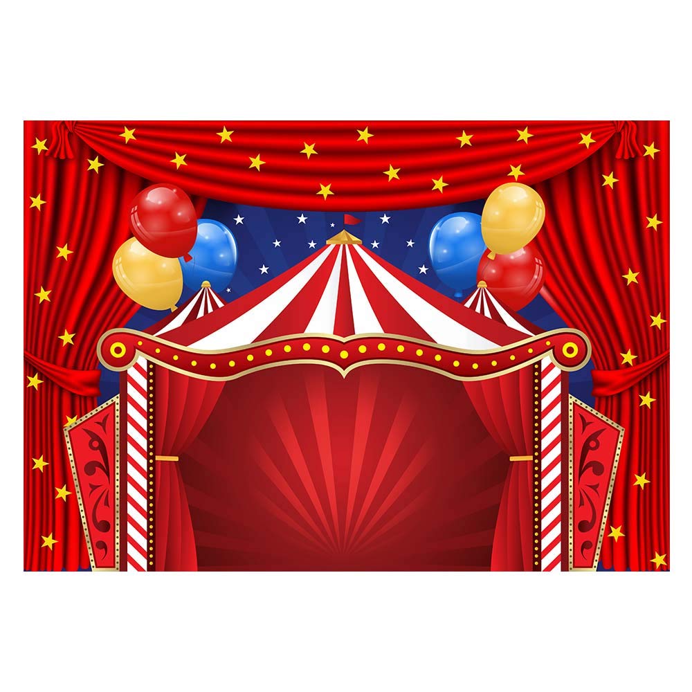 Funnytree 7x5ft Big Top Circus Theme Party Backdrop Carnival Carousel ...