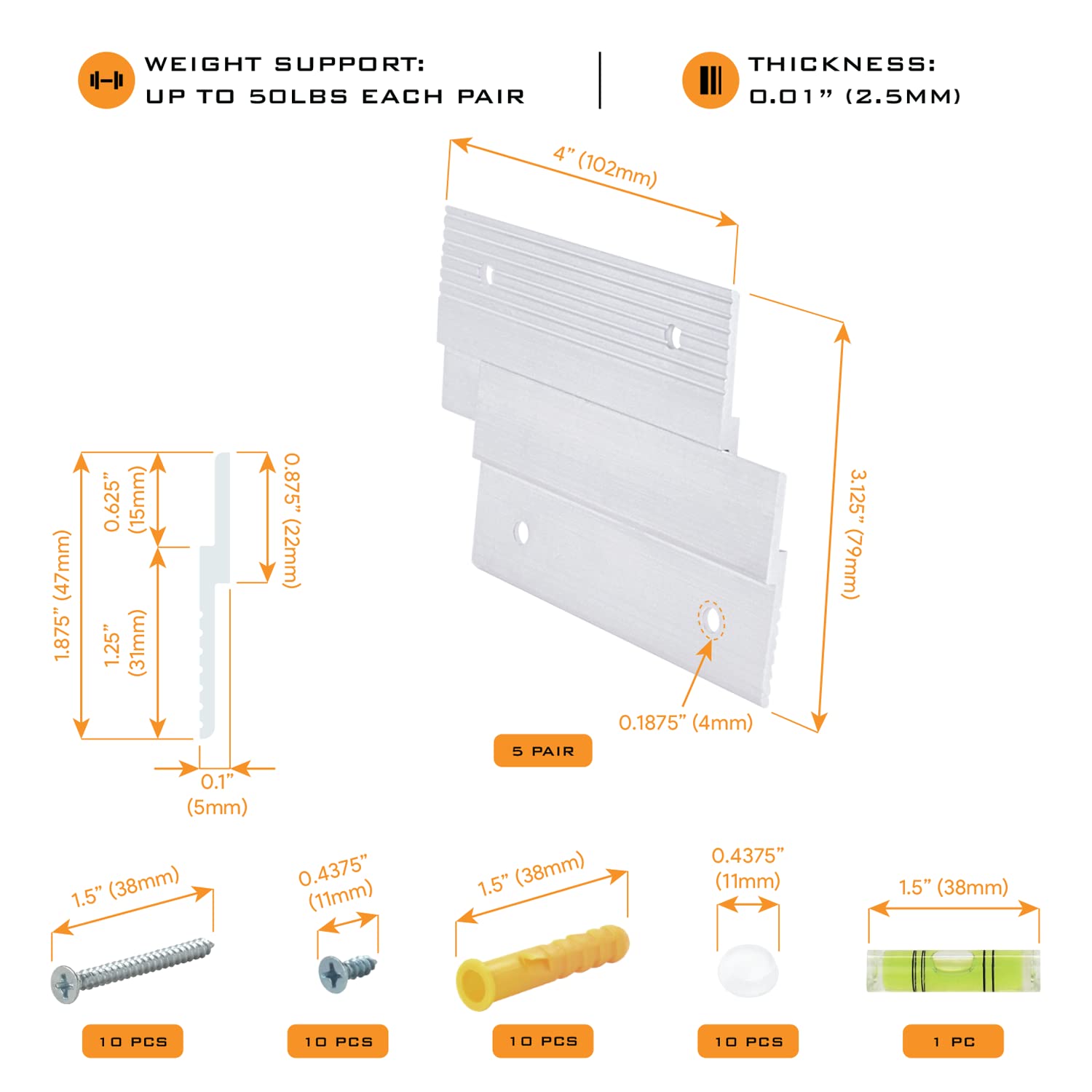 Snapklik.com : HardwareX Supply French Cleat Picture Hanger, Heavy Duty ...