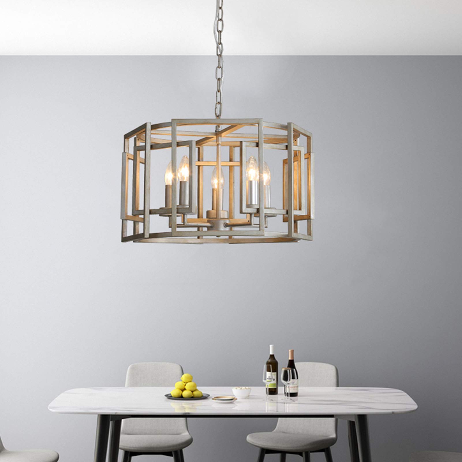 Rustic Metal Candle Chandelier