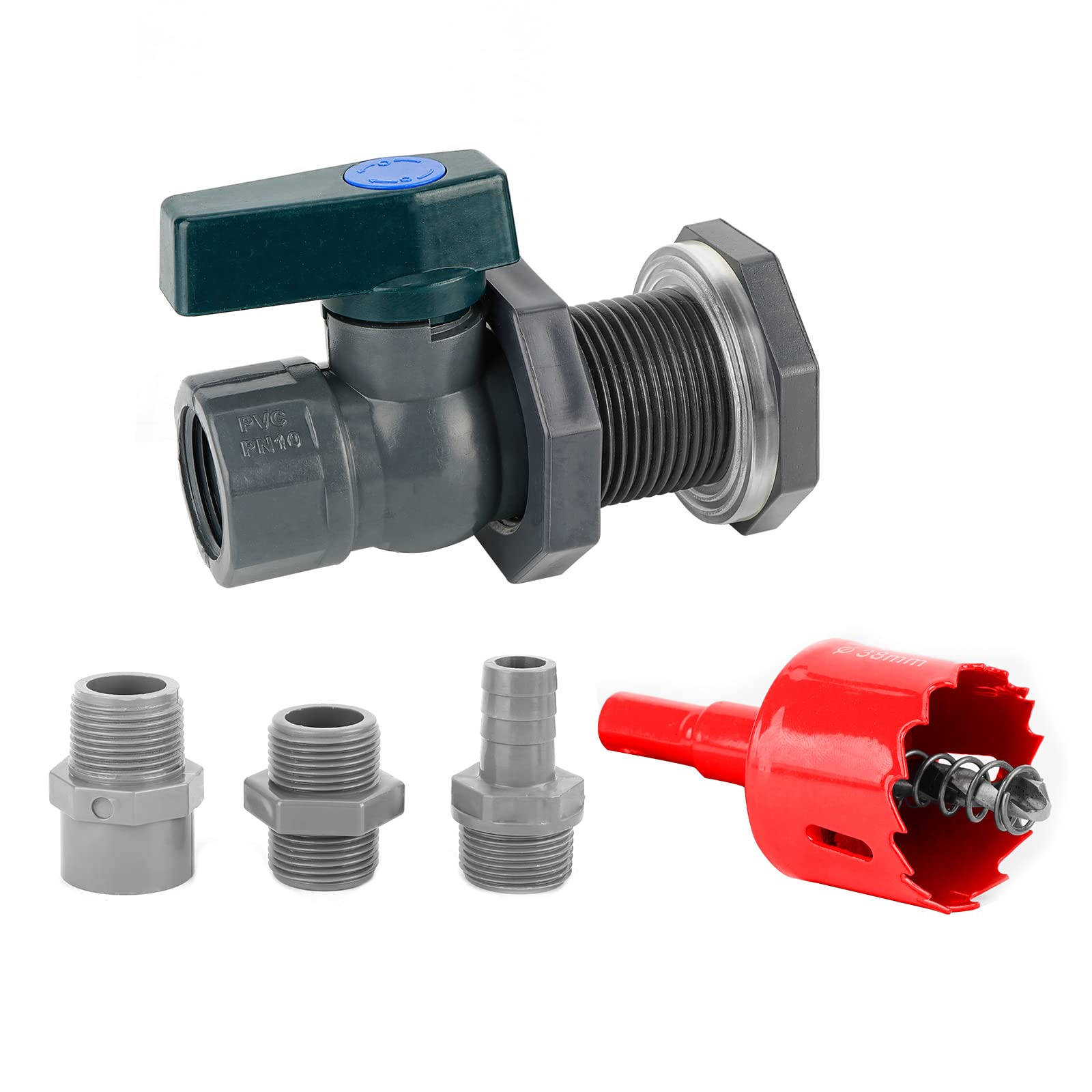 Amazon.com: Rain Barrel Spigot Kit with 3 Pack Garden Hose Male ...