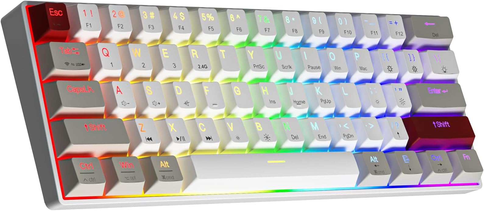 Amazon.com: Newmen GM610 Pro Gaming Mechanical Keyboard Triple Mode BT5 ...