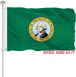 Amazon.com : Washington State Flag 3x5 Double Sided Washington Flags ...
