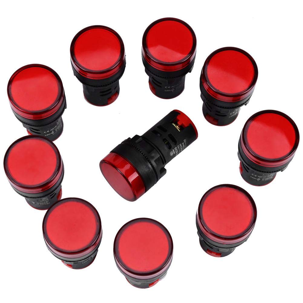 AC/DC 24V 22mm Thread LED Electronic Indicator Signal Light, Flash ...