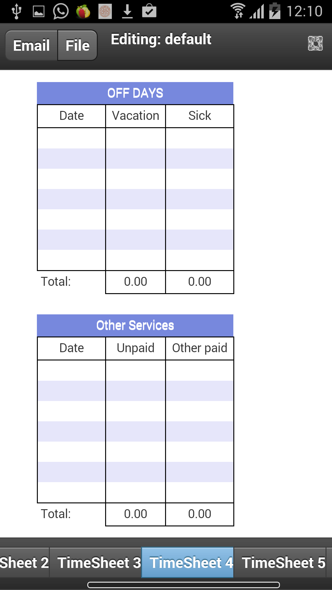 Contractor Timesheet - App on the Amazon Appstore