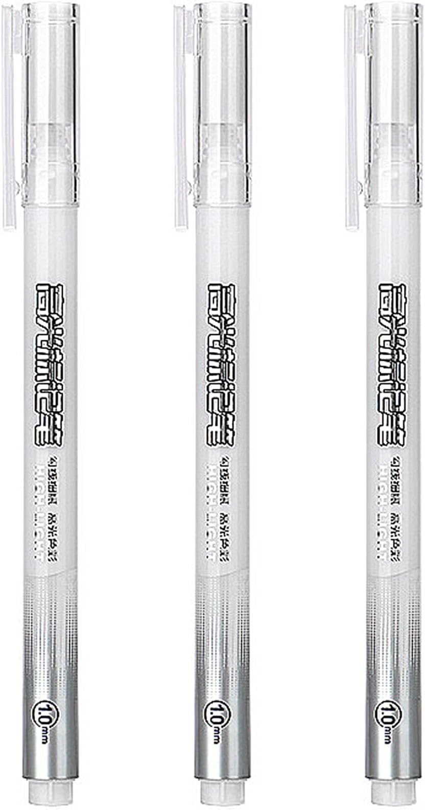 Archic White Pens Gel Ink 1.0mm Tip Marker Rollerball Highlighter for ...