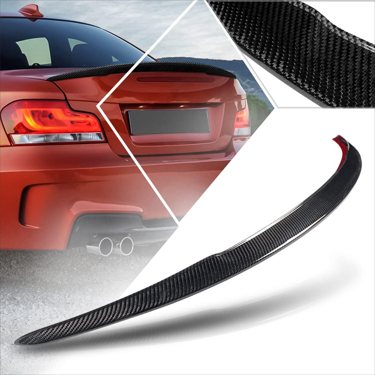 Amazon.com: Carbon Fiber Rear Diffuser for BMW 1 Series E82 E88 125i ...