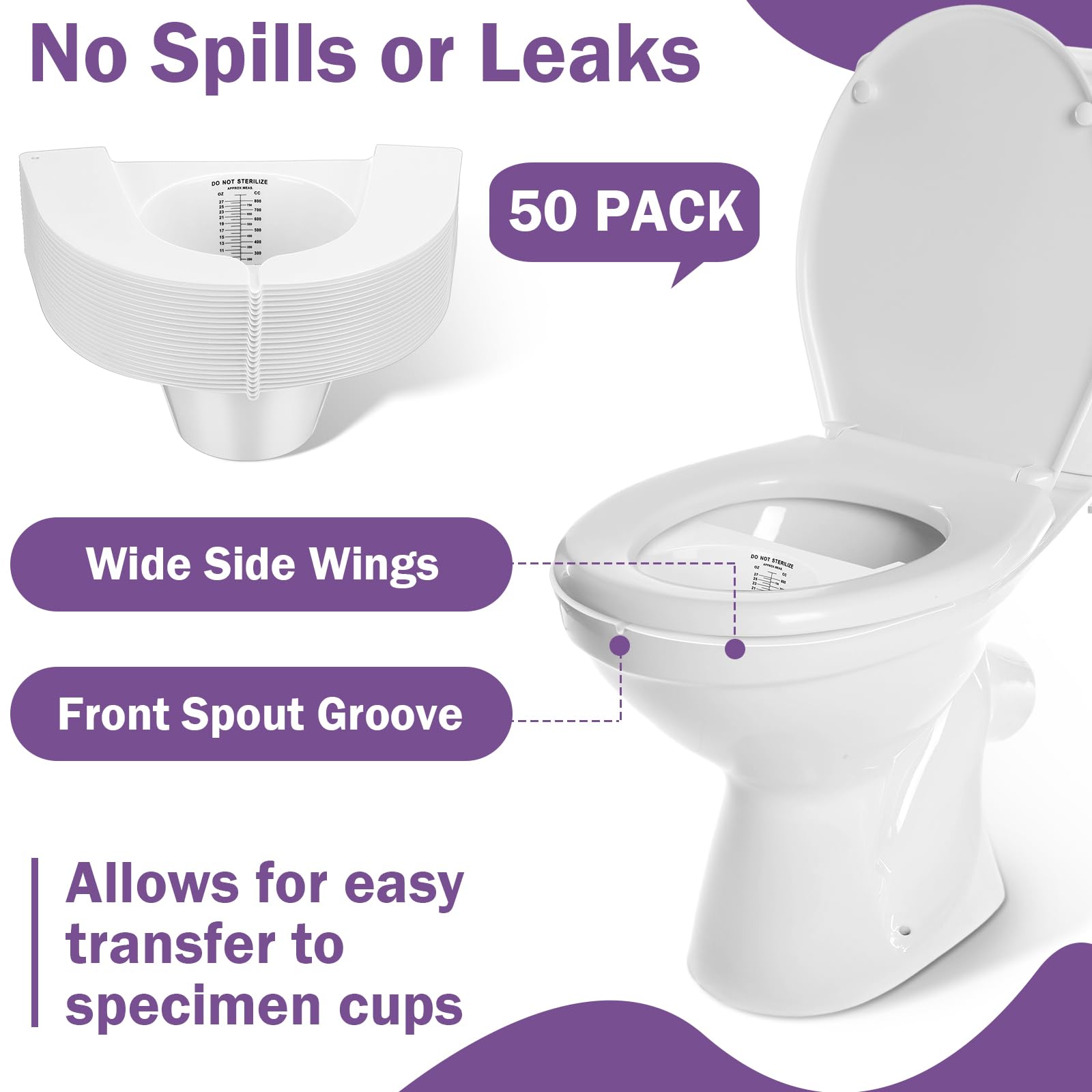 Snapklik.com : TrelaCo 50 Pcs Urine Hats For Toilets Stool Sample ...