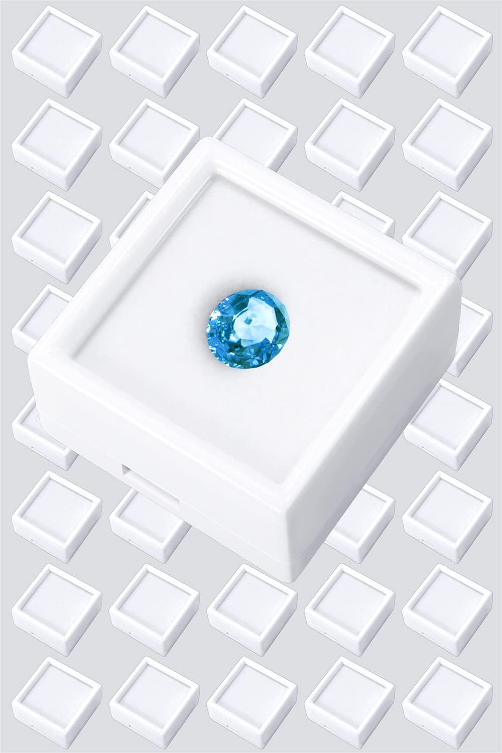Amazon.com: ETLIFE Gemstone Display Box [1.16" Small Pure White 40pcs ...