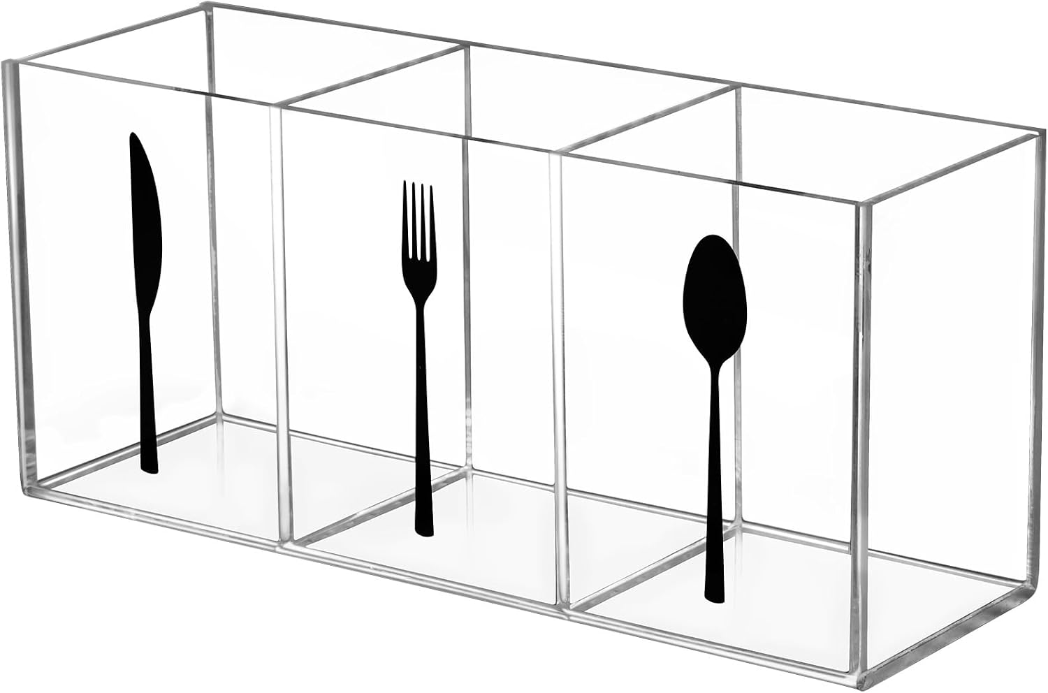 Amazon.com - Hxezoc Clear Acrylic Cutlery Storage Organizer ...