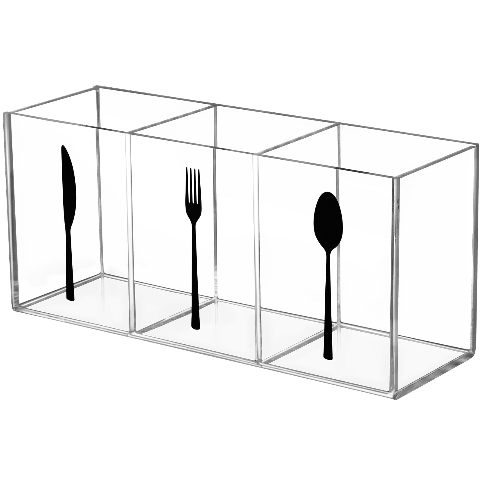 Amazon.com - Clear Acrylic Cutlery Storage Organizer, Transparent ...