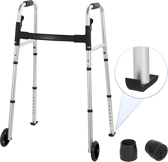 Careboda Folding Walker for Seniors, Lightweight Walker with Front ...