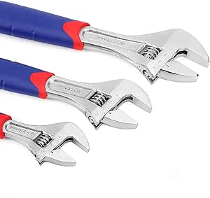 WORKPRO Adjustable Spanner Set 3-Piece, Metric and SAE Wrench Spanner ...