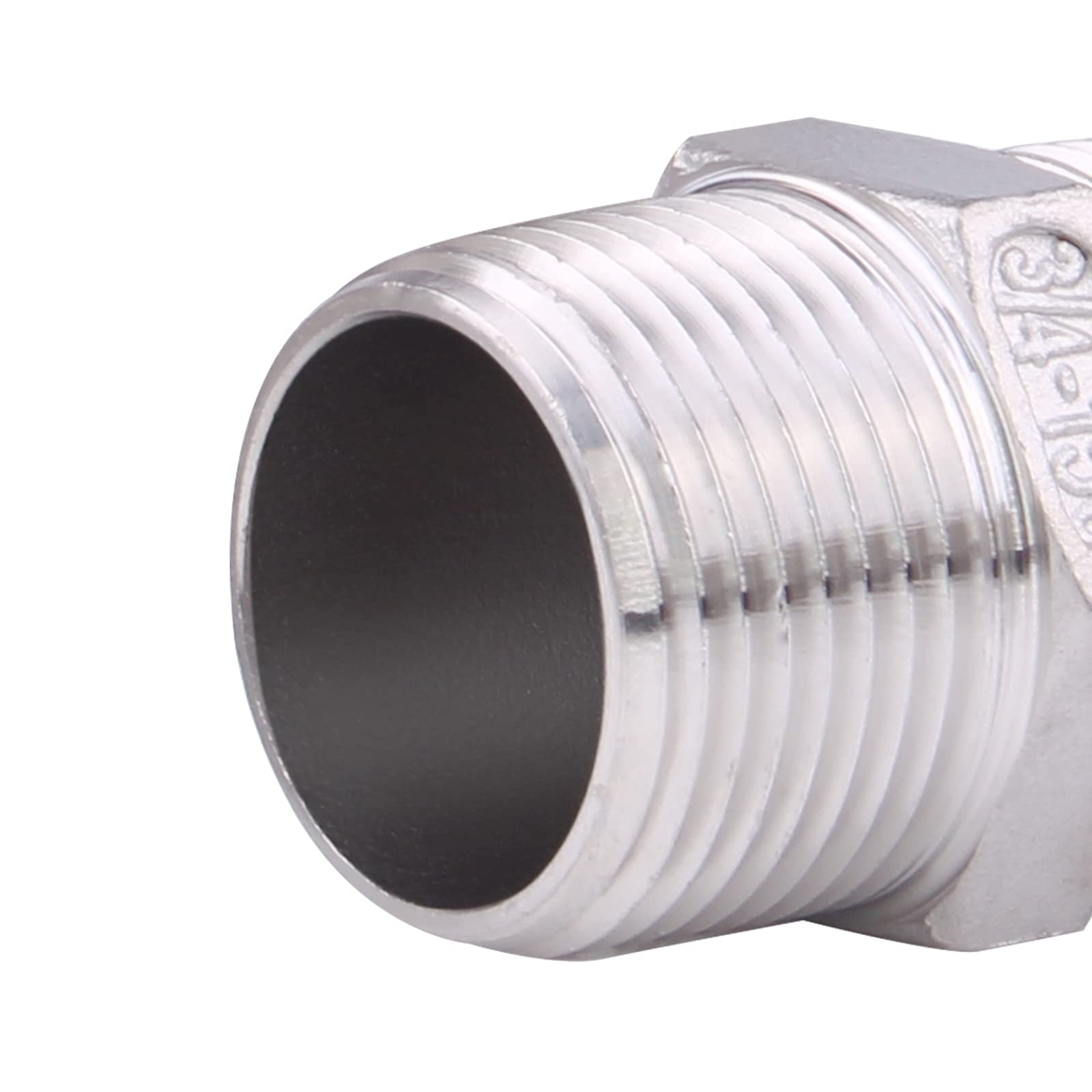 Snapklik.com : DERPIPE Hex Nipple 3/4" Male NPT - Stainless Steel 304 ...