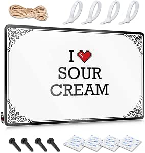 Amazon.com: KSXS Decals for Cars I Love Sour Cream Tin Sign Toolbox ...