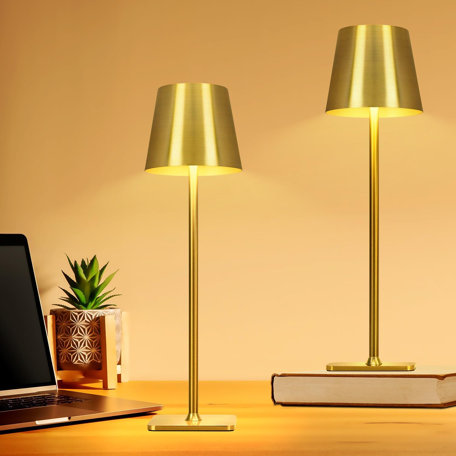 Cordless Table Lamps - Touch Battery Operated Lights with 4000mAh ...