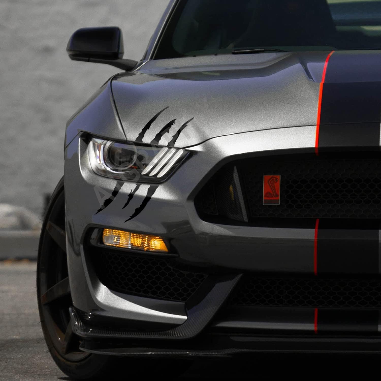 A1GRAPHIX Universal 2pcs Monster Claw Marks Headlight Car Sticker ...