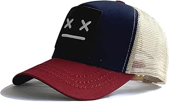 Slvoefi Emo Sad Trucker Hat Men or Women-Embroidered Painful Expression ...