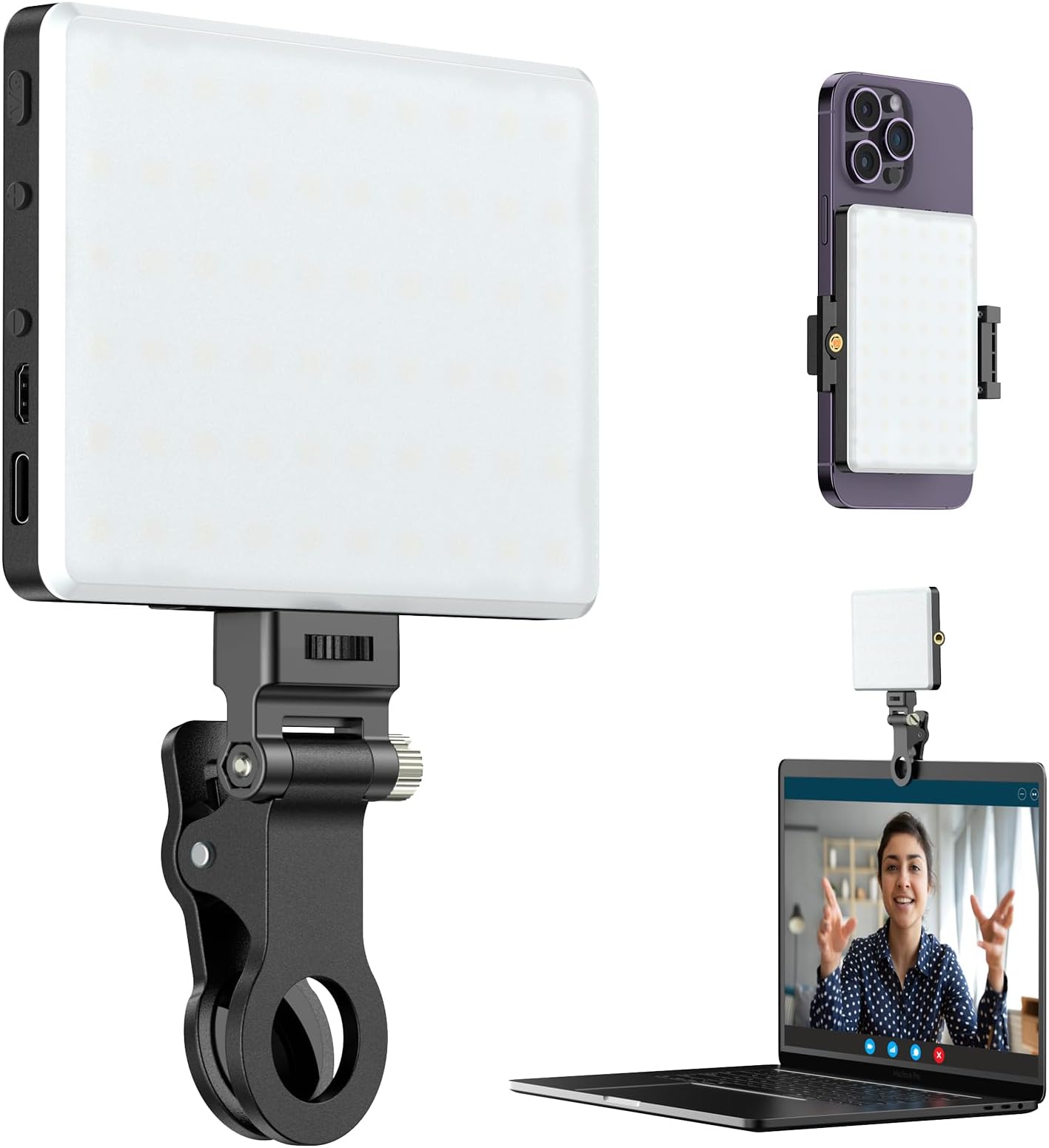 Amazon.com: OLRPT Selfie Light, Phone Light with Front & Back Clip, 60 ...