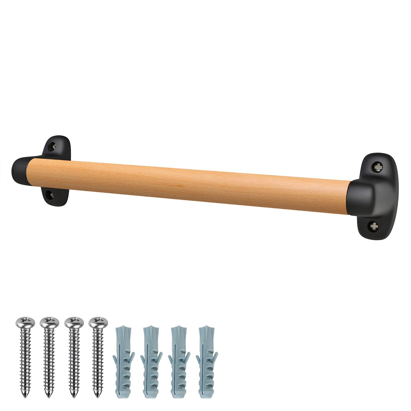 SELEWARE 17 inch Wood Handle Playground Safety Handle Wood Grab Bar ...